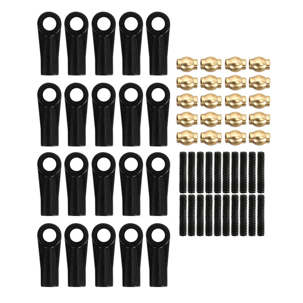 INJORA 20PCS M2 Plastic Rod Ends with Link Pivot Balls for INJORA Stee ...