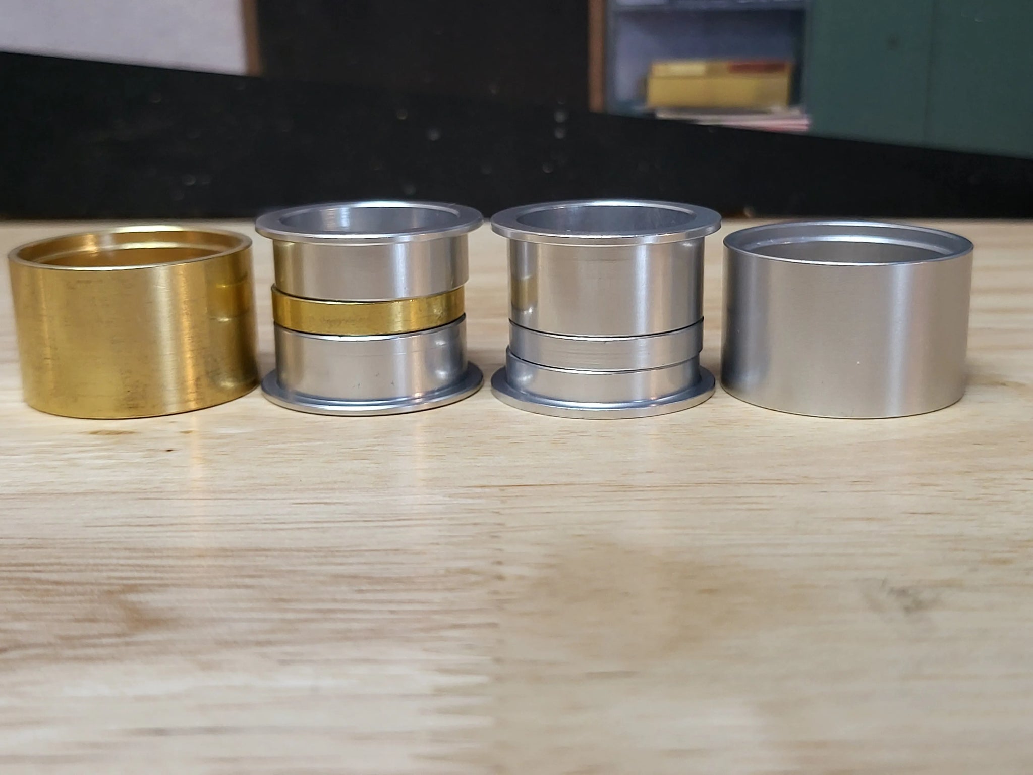 Island style wheel spacers and rings For UPW and DDP wheels, brass or ...